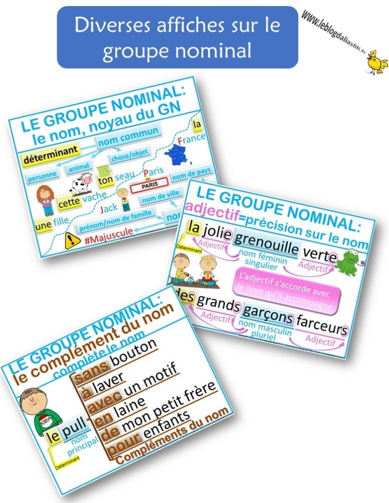 Le groupe nominal : diverses affiches - My Blog - le blog d'Aliaslili