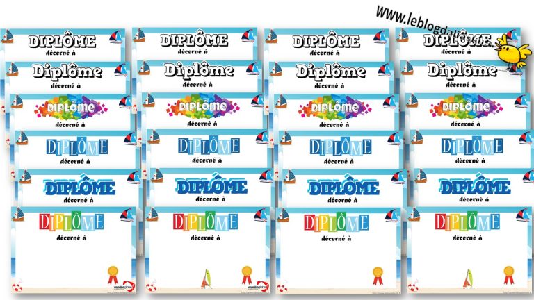 Diplôme de fin d'année à personnaliser - thème les Jeux Olympiques ...