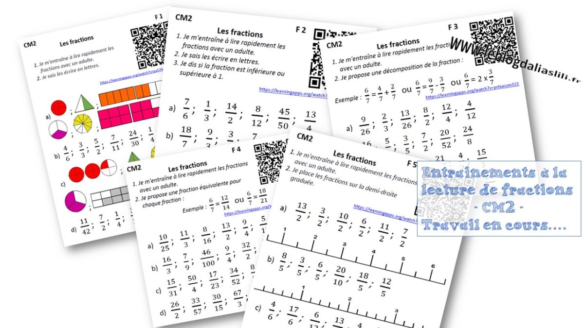 Fiches De Travail Mathématiques De 5e Année Sur Les Fractions